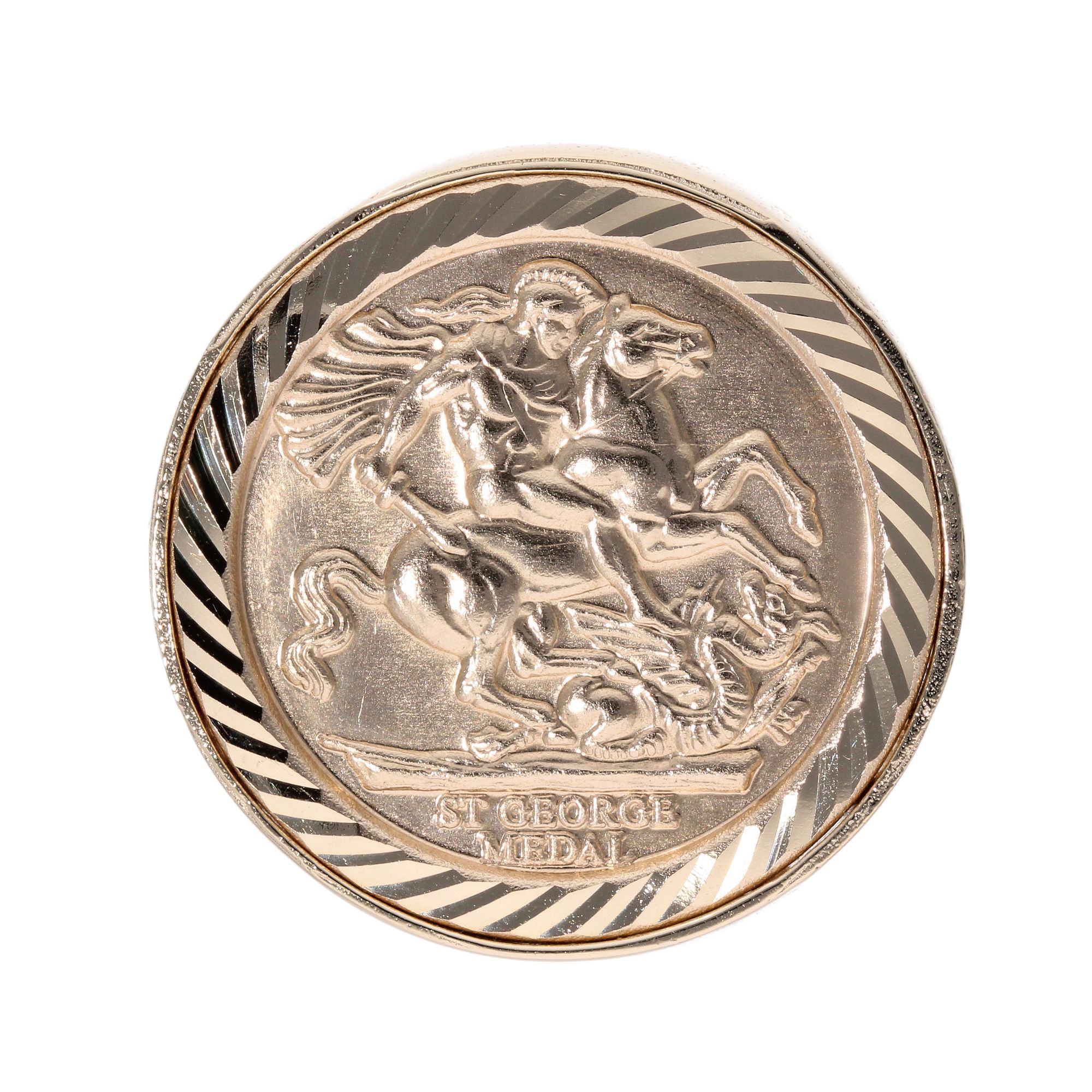 9ct Yellow Gold St. George Coin Ring | Ramsdens Jewellery