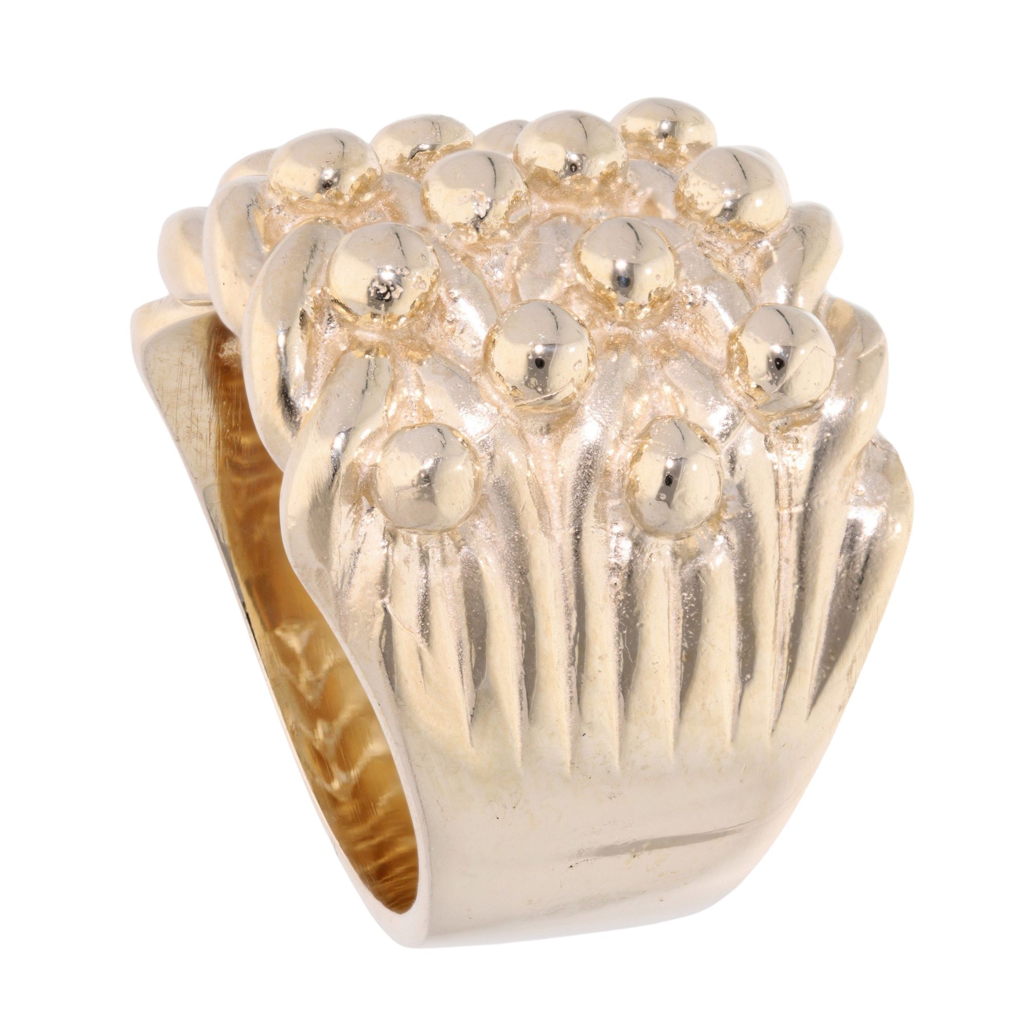 9ct Yellow Gold Heavyweight 4 Row Keeper Ring | Ramsdens Jewellery