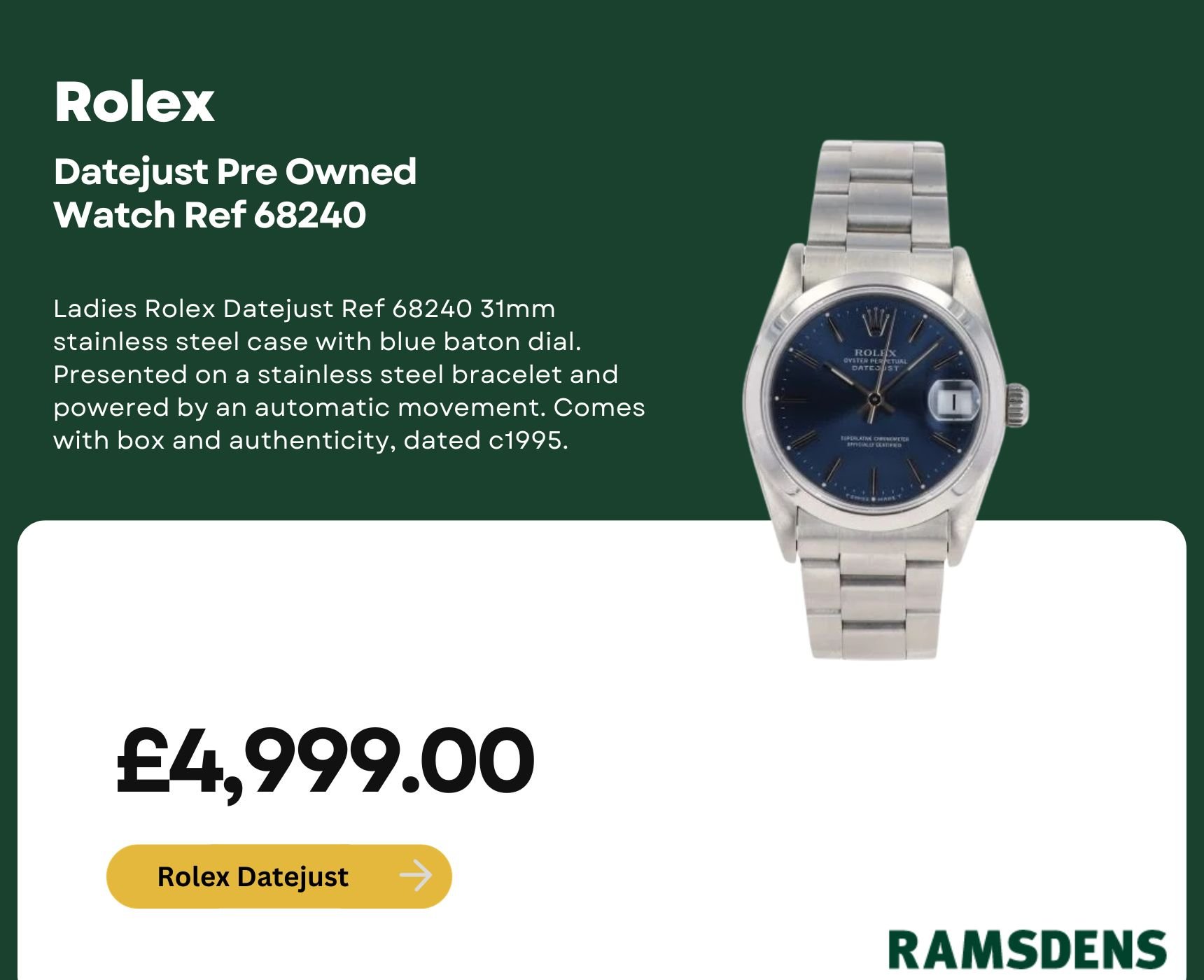 The Rolex Datejust Guide | Ramsdens