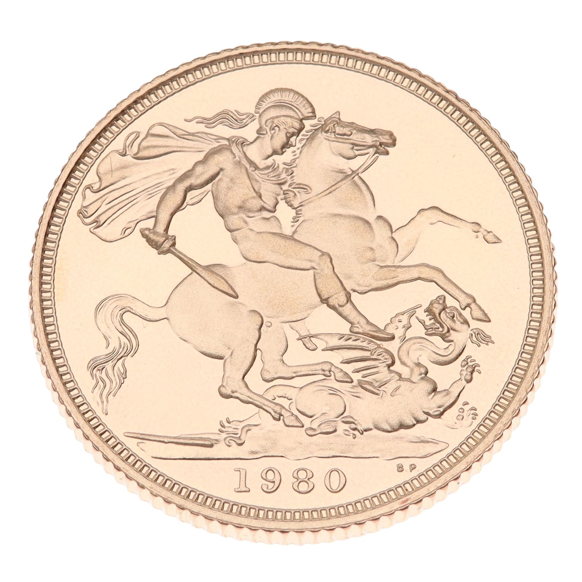 1980 Elizabeth II Decimal Portrait UK Full Sovereign Coin Boxed with ...