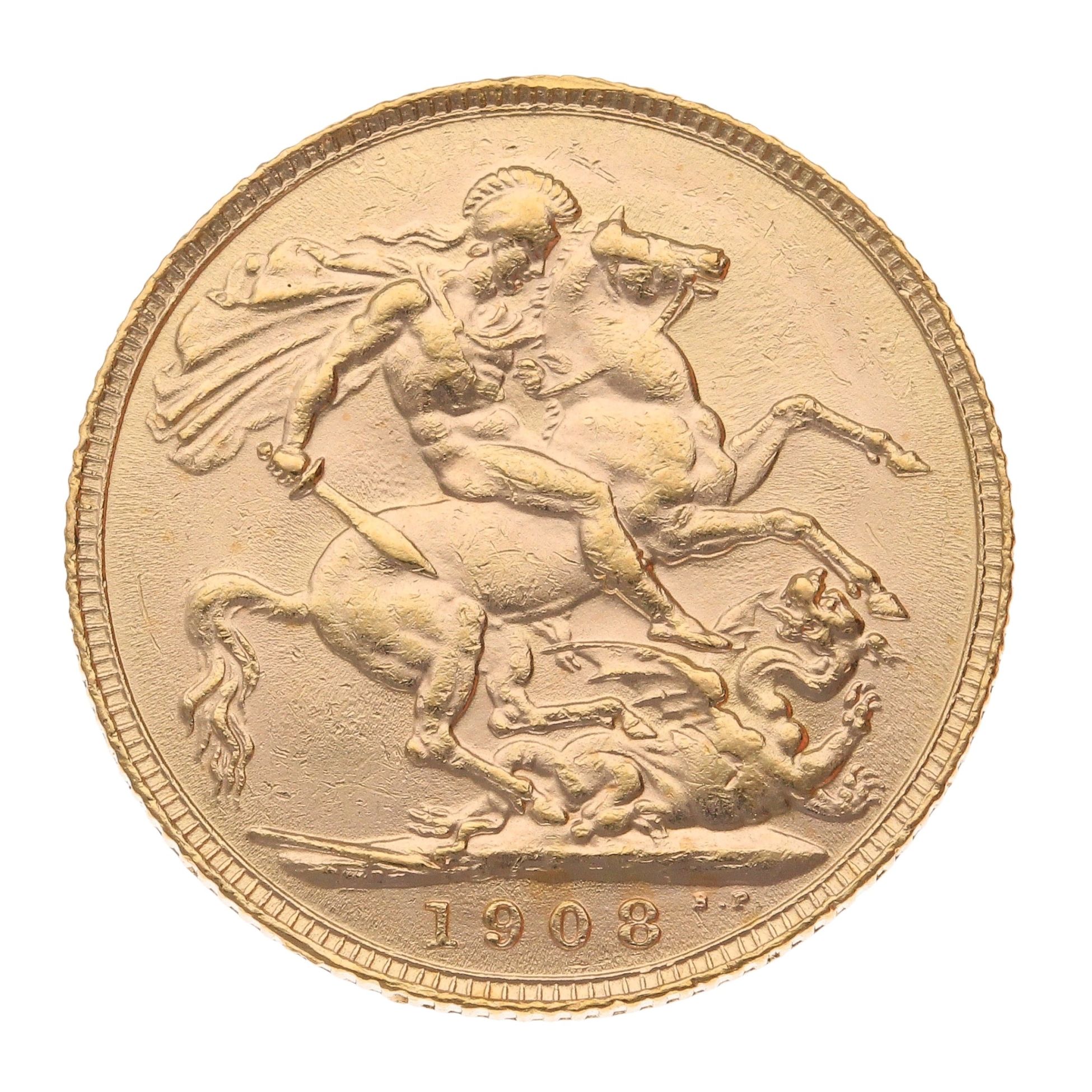 1908 Edward VII Large Head UK Full Sovereign Coin RAMS796388662018 ...