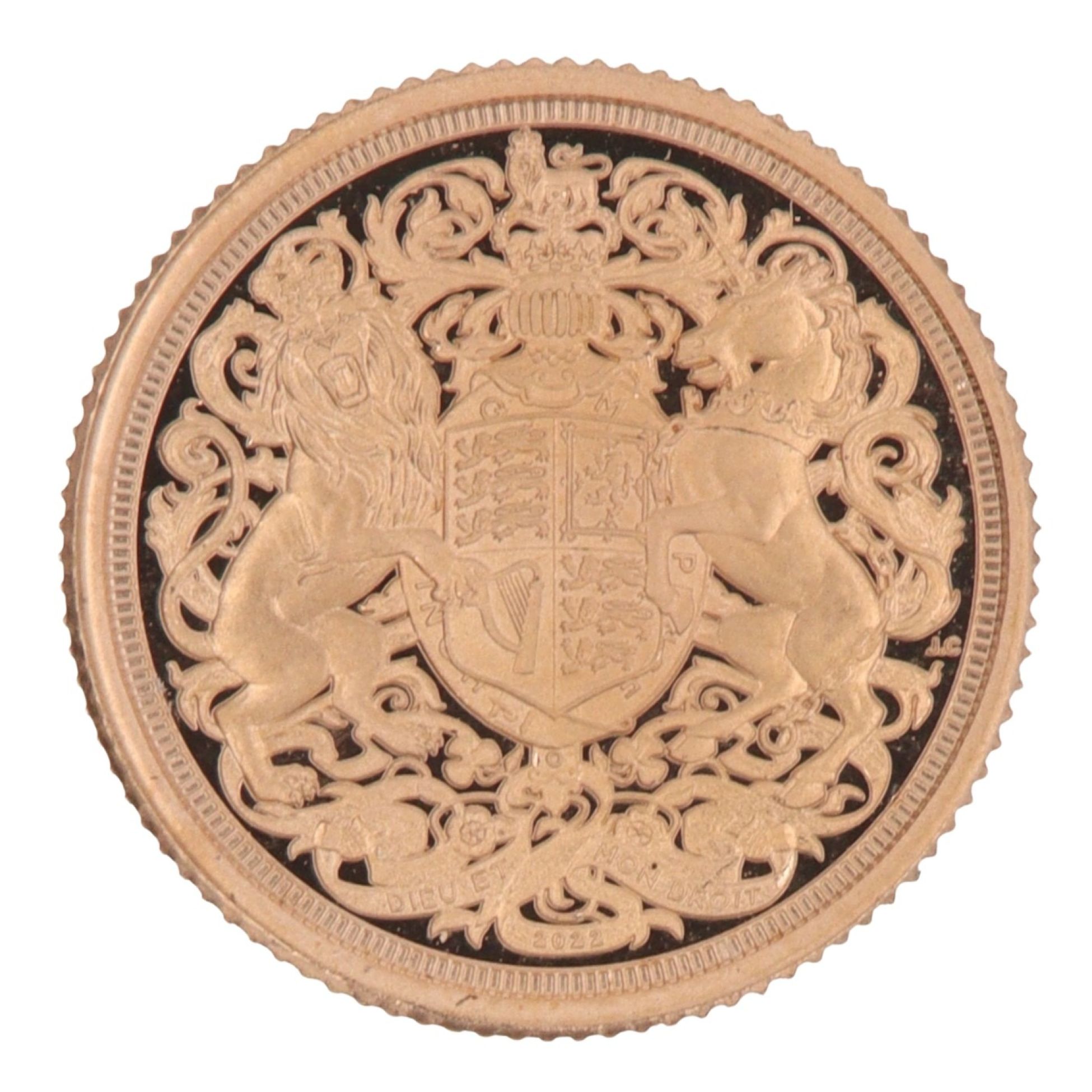 2022 Charles III Queen Elizabeth Memorial Quarter Sovereign Coin ...