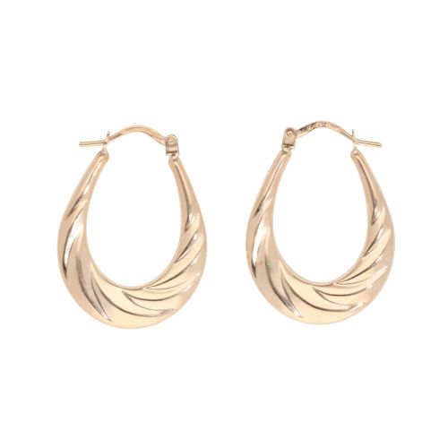9ct Yellow Gold Creole Earrings RAMS2550000013 | Ramsdens Jewellery