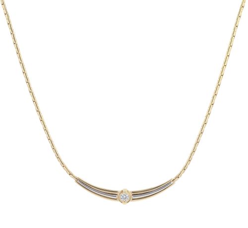 18ct Yellow Gold 0.25ct Diamond Collarette 16" RAMS617348204003 ...