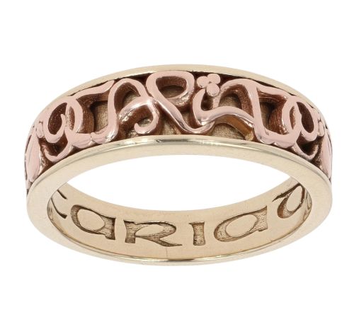 9ct Yellow and Rose Gold Cariad Clogau Ring RAMS142336942005 | Ramsdens ...