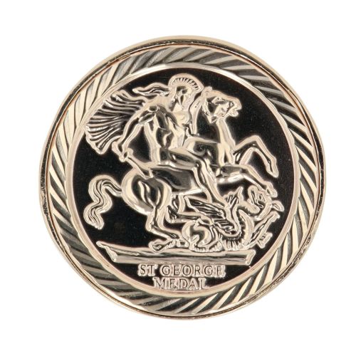 9ct Yellow Gold St George Coin Ring RAMS747358887002 | Ramsdens Jewellery