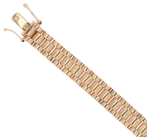 9ct Yellow Gold Watch Strap Style Bracelet 6" RAMS218500139101 ...