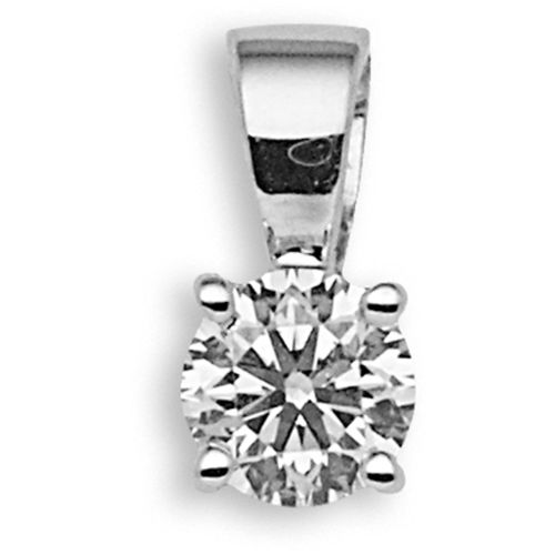 18ct White Gold 0.25ct Diamond Claw Set Pendant RAMS18P010-025 ...