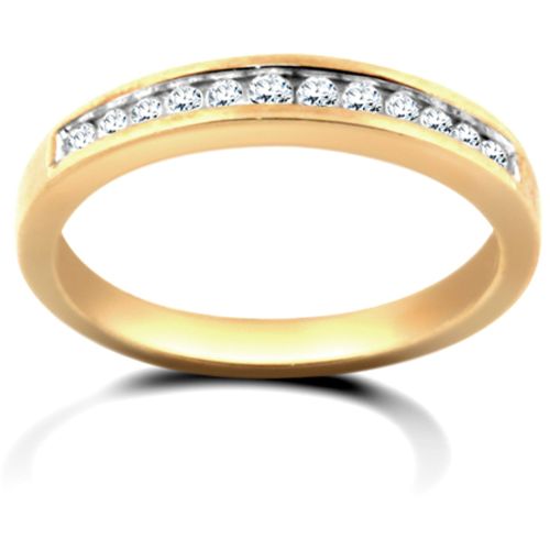 9ctYellow Gold 0.25ct Channel Set Diamond Half Eternity Ring RAMS9R027 ...