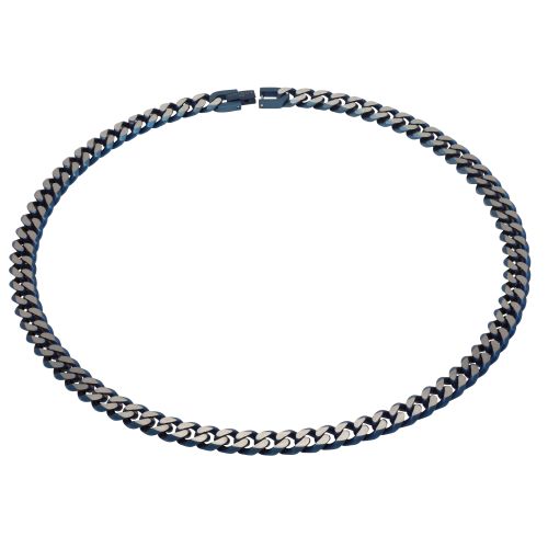 Stainless Steel With Matte Blue IP Plating Curb Chain RAMS5580000016 ...