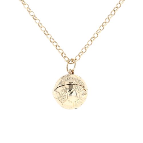 9ct Yellow Gold Football Pendant And Chain 24" RAMS964305672002 ...