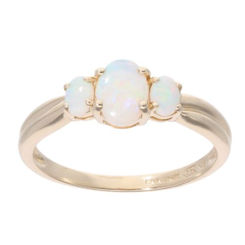 9ct Yellow Gold Three Stone Opal Ring | Ramsdens Jewellery
