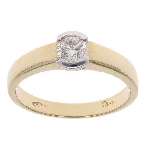 18ct Yellow Gold 0.34ct Diamond Solitaire Ring RAMS703327191017 ...