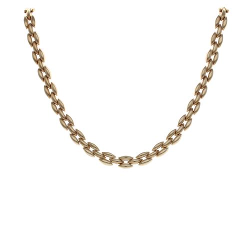 9ct Yellow Gold Brick Link Collarette 16" | Ramsdens Jewellery