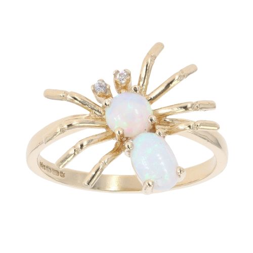 9ct Yellow Gold Opal Spider Ring | Ramsdens Jewellery