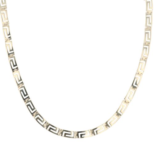 9ct Yellow Greek Key Collarette 18" RAMS670349086002 | Ramsdens Jewellery