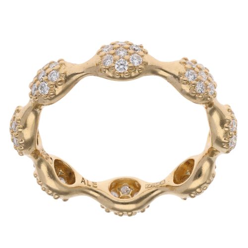 Pandora 18ct Yellow Gold 0.50ct Brilliant Cut Diamond Cluster Ring ...