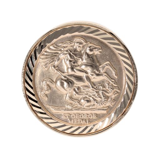 9ct Yellow Gold St. George Coin Ring RAMS5760000014 | Ramsdens Jewellery