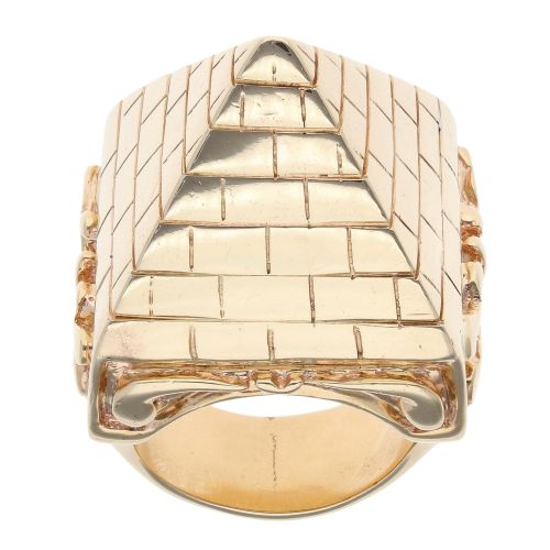 9ct Yellow Gold Pyramid Ring RAMS756345720003 | Ramsdens Jewellery
