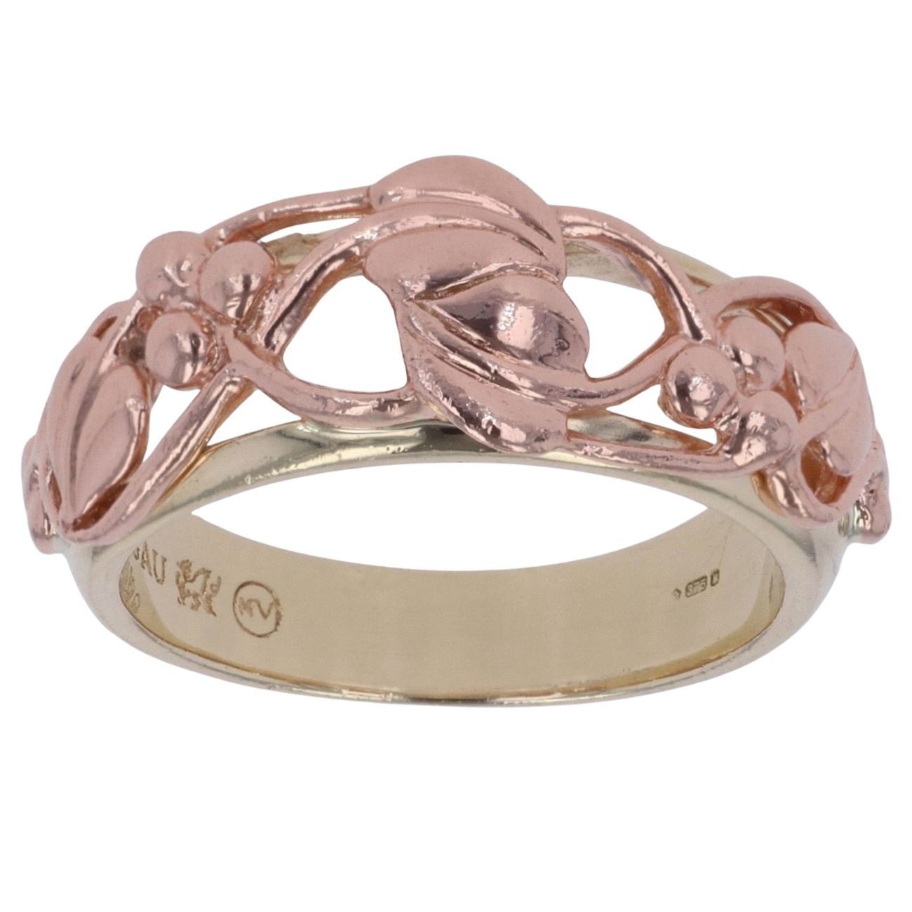 9ct Yellow and Rose Gold Tree Of Life Clogau Ring RAMS970391284004 ...