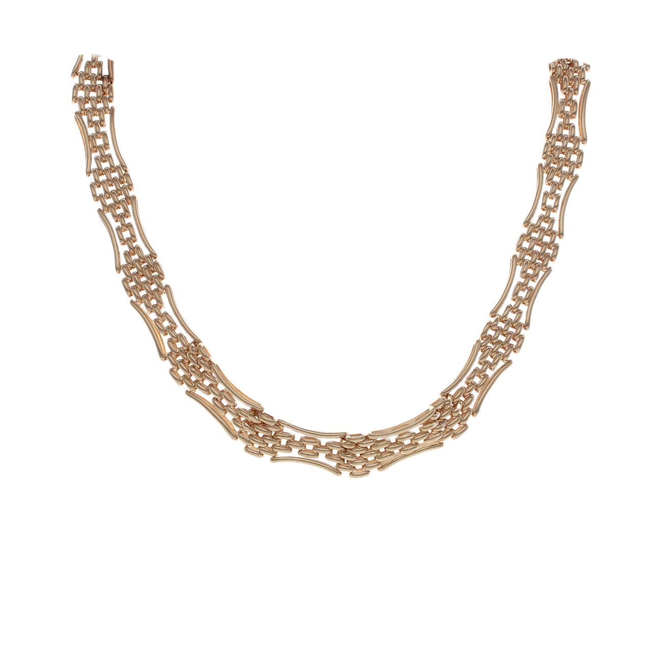 9ct Yellow Gold Brick Link Collarette 16" RAMS161260336001 | Ramsdens ...