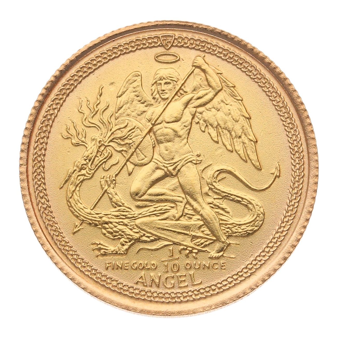 1988 Elizabeth II Isle Of Man 1/10oz Angel Coin RAMS746377516026 ...