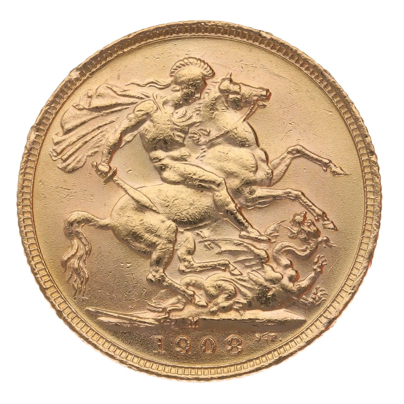 1908 Edward VII Large Head Australia Full Sovereign Coin ...
