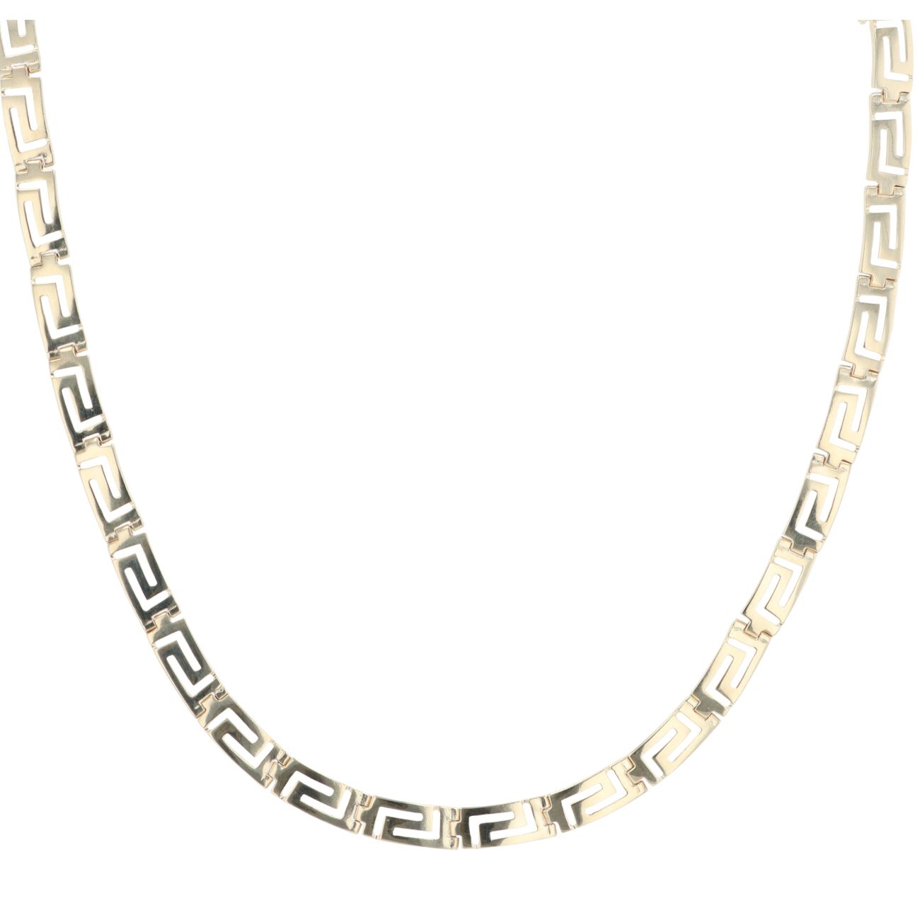 9ct Yellow Greek Key Collarette 18" RAMS670349086002 | Ramsdens Jewellery