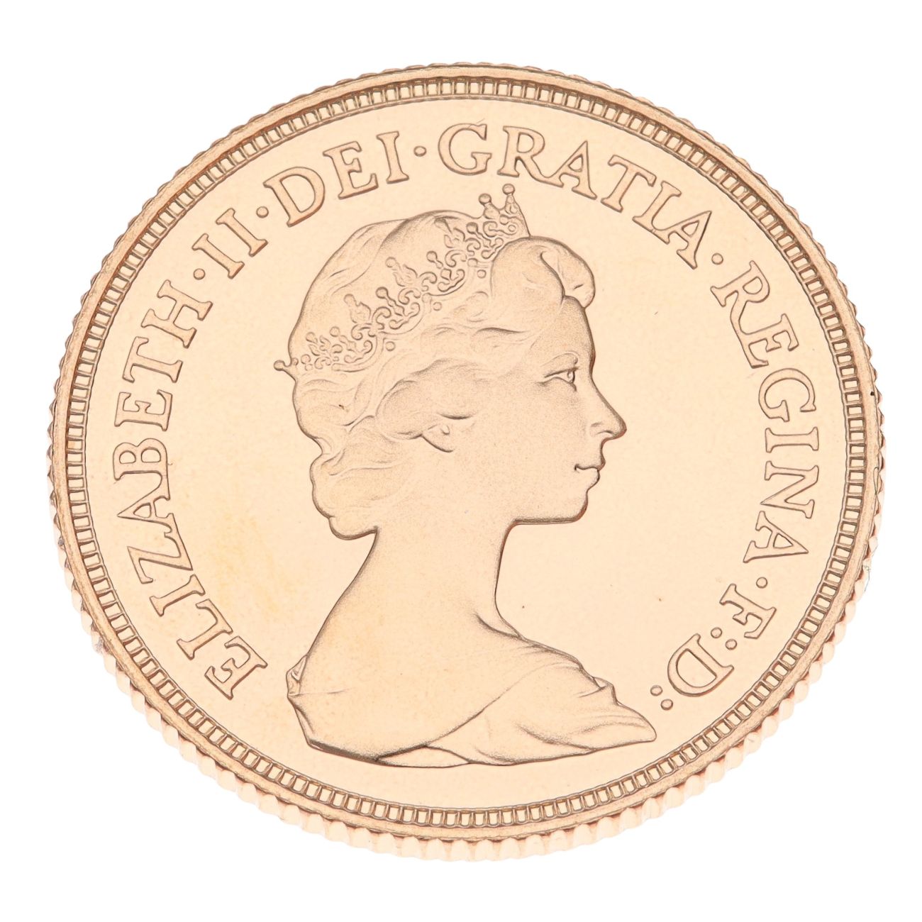 1980 Elizabeth II Decimal Portrait UK Full Sovereign Coin Boxed with ...