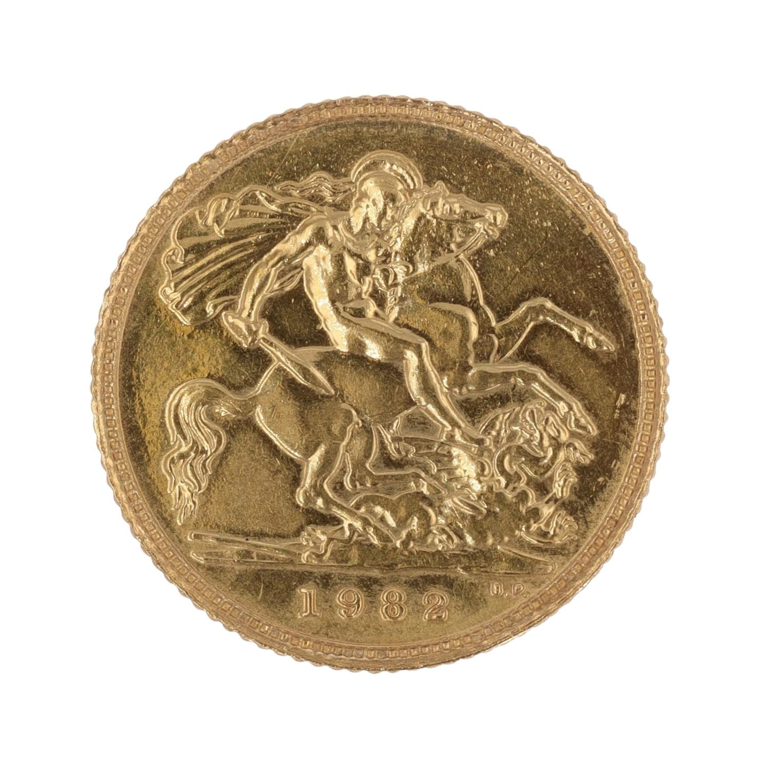 1982 Elizabeth II Half Sovereign Coin RAMS964380787004 | Ramsdens Jewellery