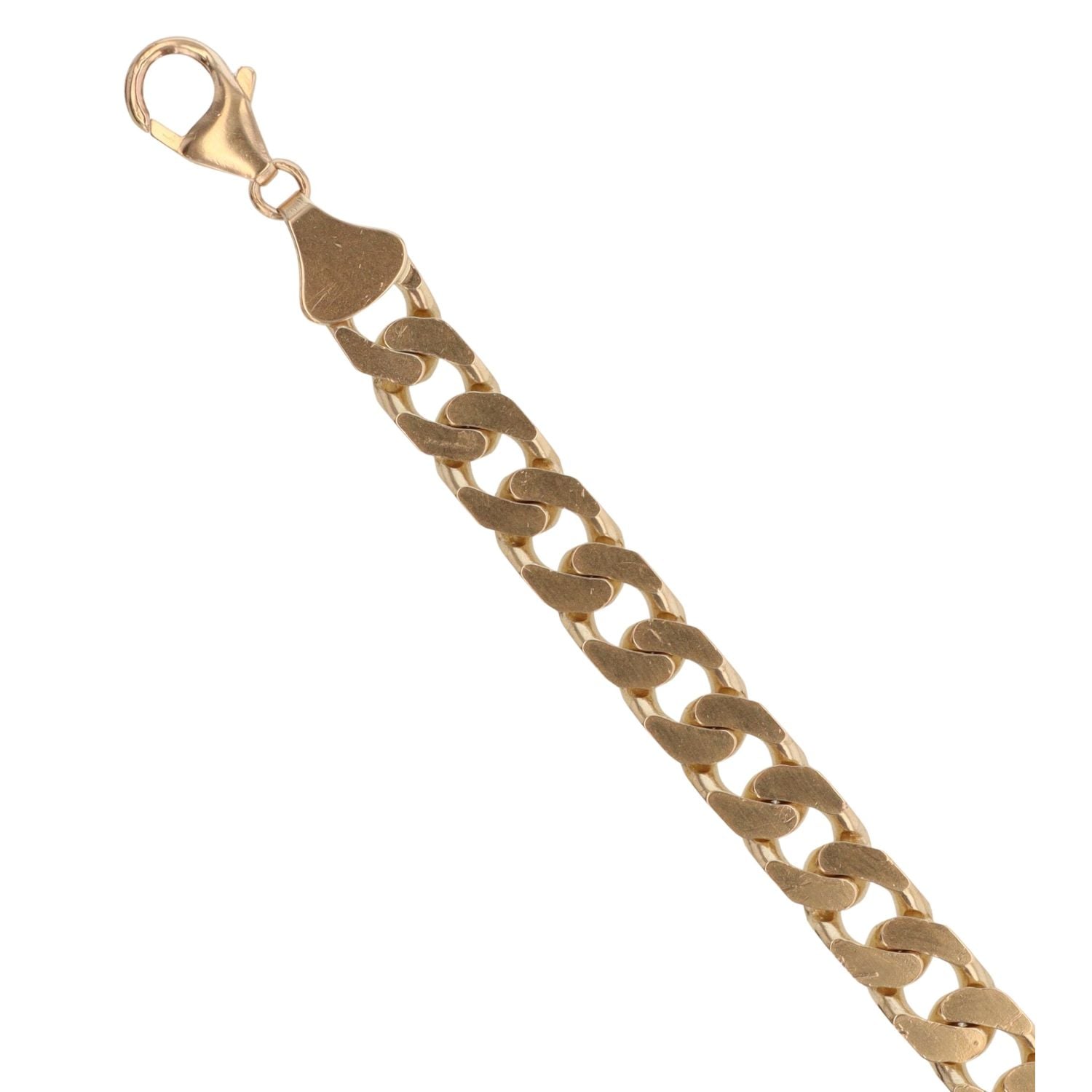 9ct Yellow Gold Square Curb Bracelet 8.5" RAMS672381654003 | Ramsdens ...