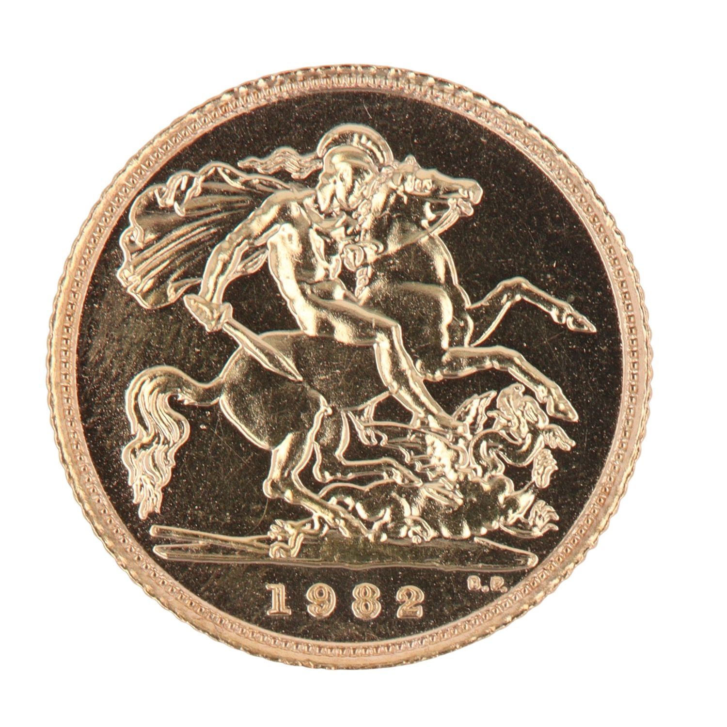 1982 Elizabeth II Half Sovereign Coin RAMS713375228011 | Ramsdens Jewellery