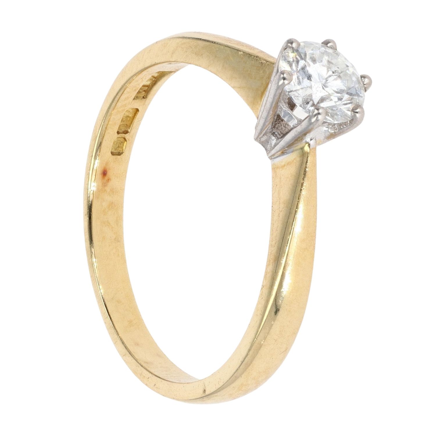 18ct Yellow Gold 0.51ct Diamond Solitaire Ring | Ramsdens Jewellery