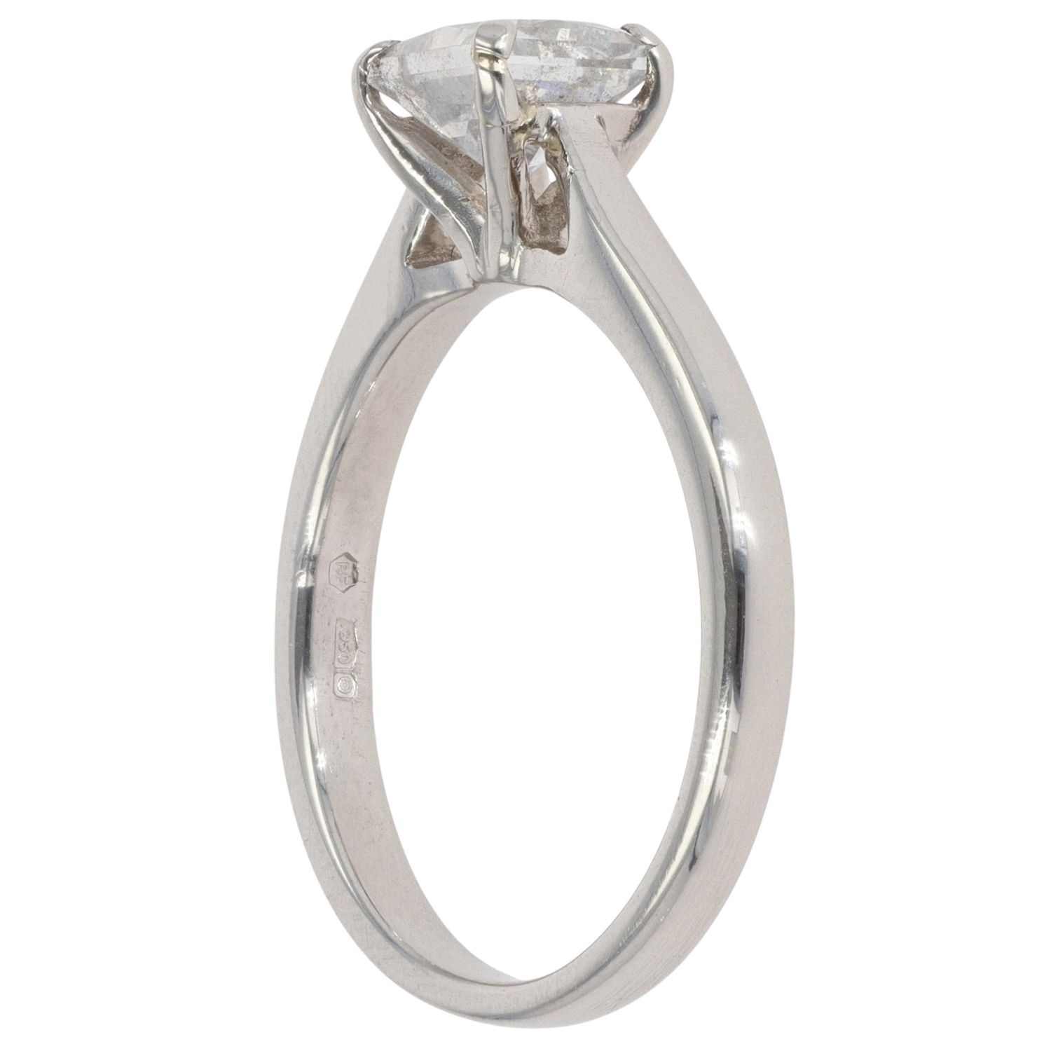 Platinum 0.85ct Princess Cut Diamond Solitaire Ring RAMS995350473009 | Ramsdens Jewellery