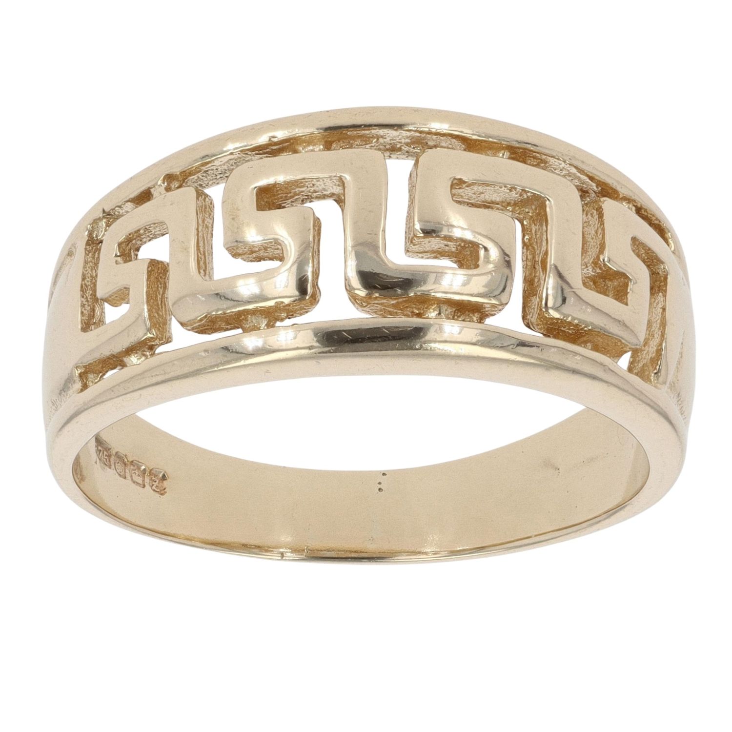 9ct Yellow Gold Greek Key Signet Ring RAMS685354896005 | Ramsdens Jewellery