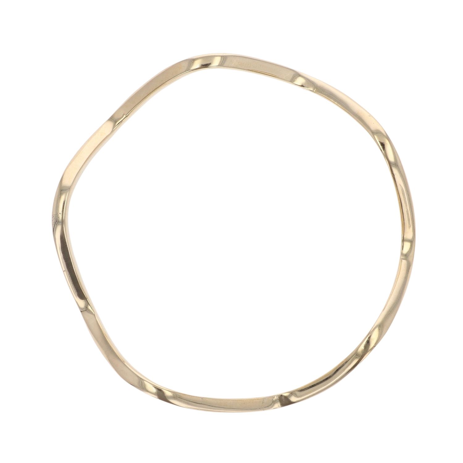 9ct Yellow Gold Wave Bangle RAMS175329686001 | Ramsdens Jewellery