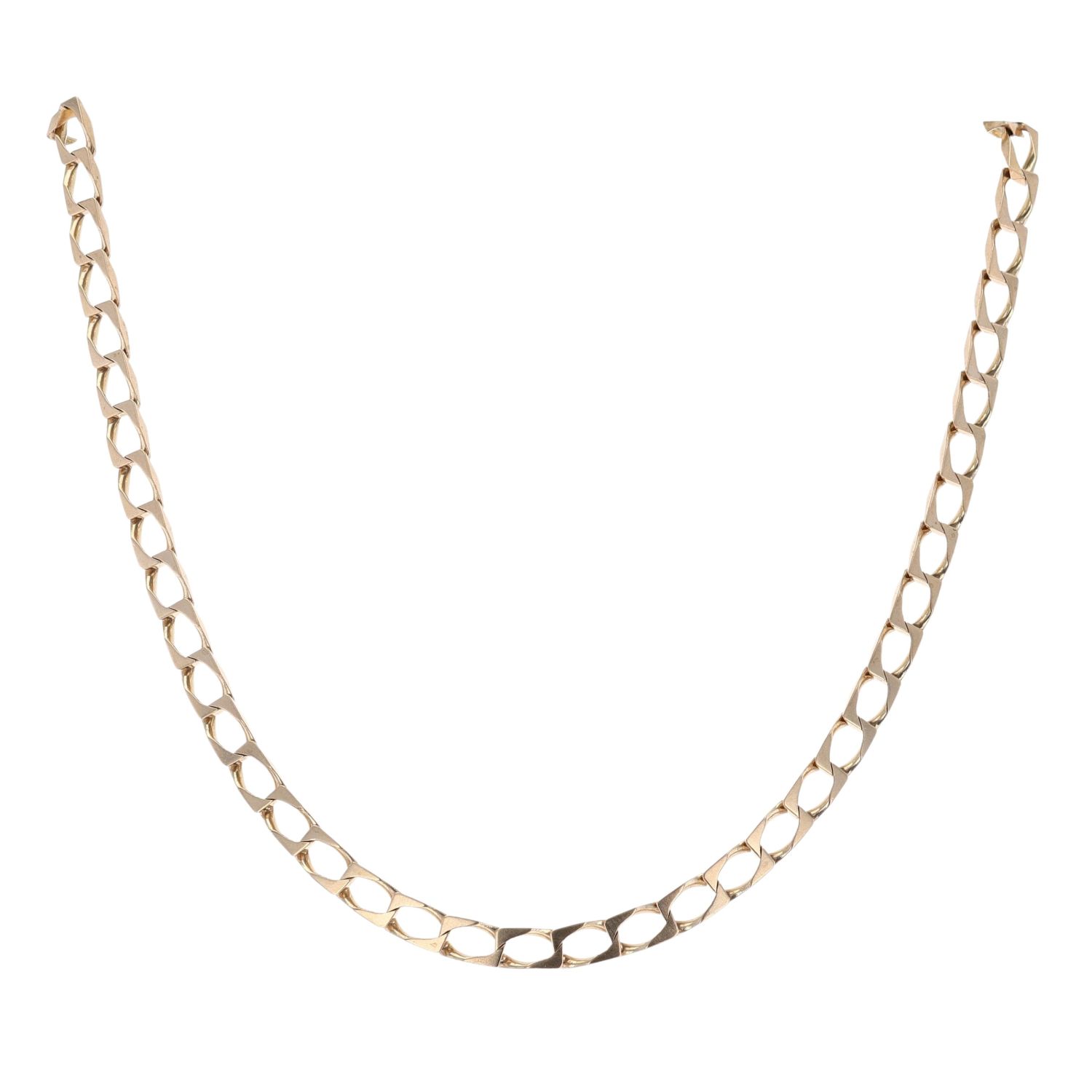 9ct Yellow Gold Square Curb Chain 16" RAMS209405049601 | Ramsdens Jewellery