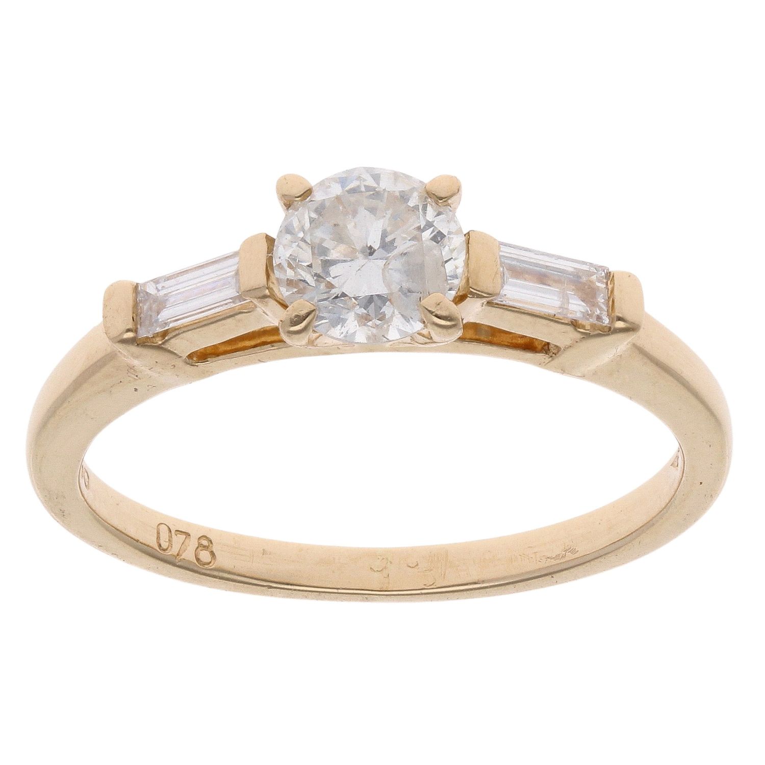 18ct Yellow Gold 0.78ct Brilliant Cut Diamond Solitaire Ring RAMS947353331003 | Ramsdens Jewellery