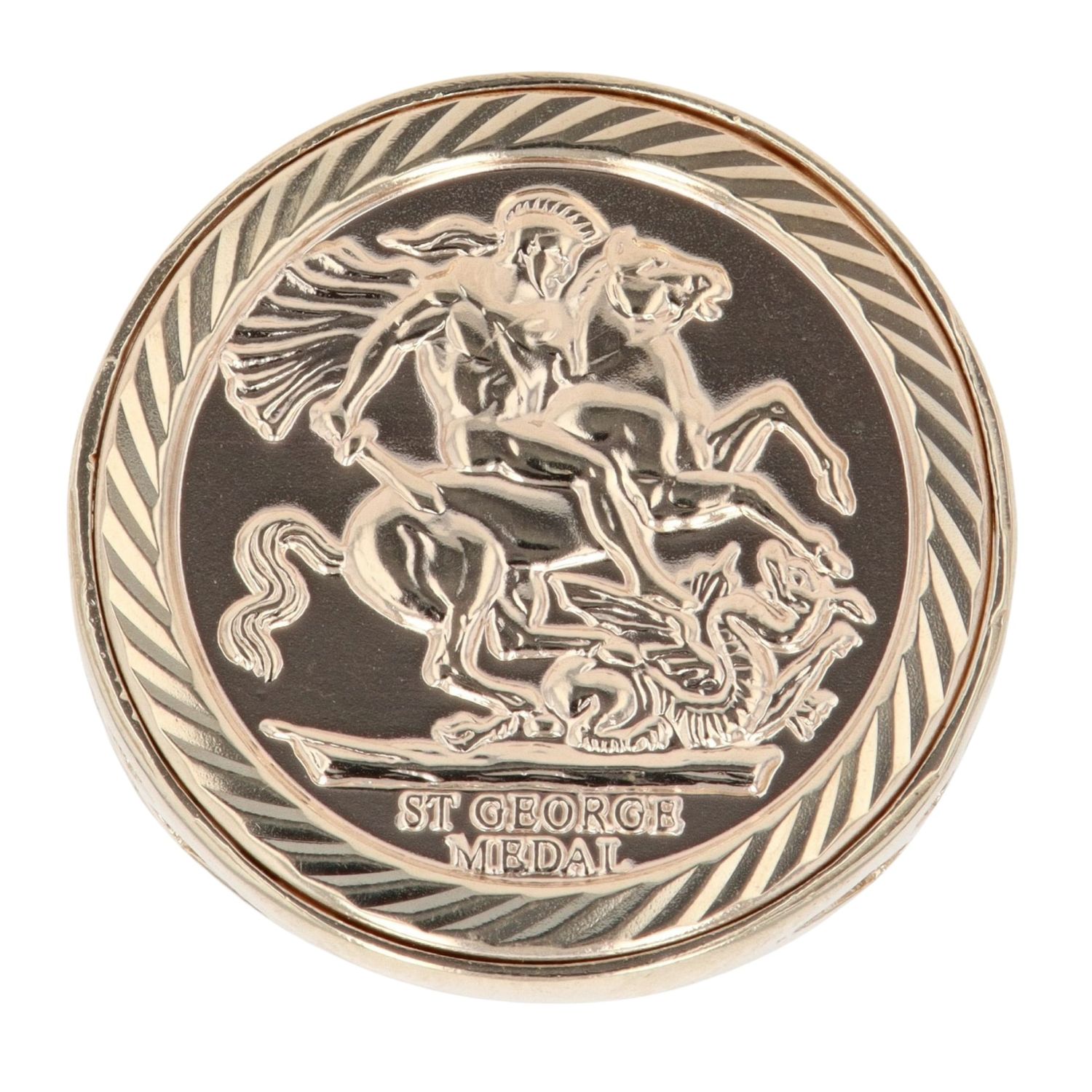 9ct Yellow Gold St George Coin Ring RAMS999352986006 | Ramsdens Jewellery