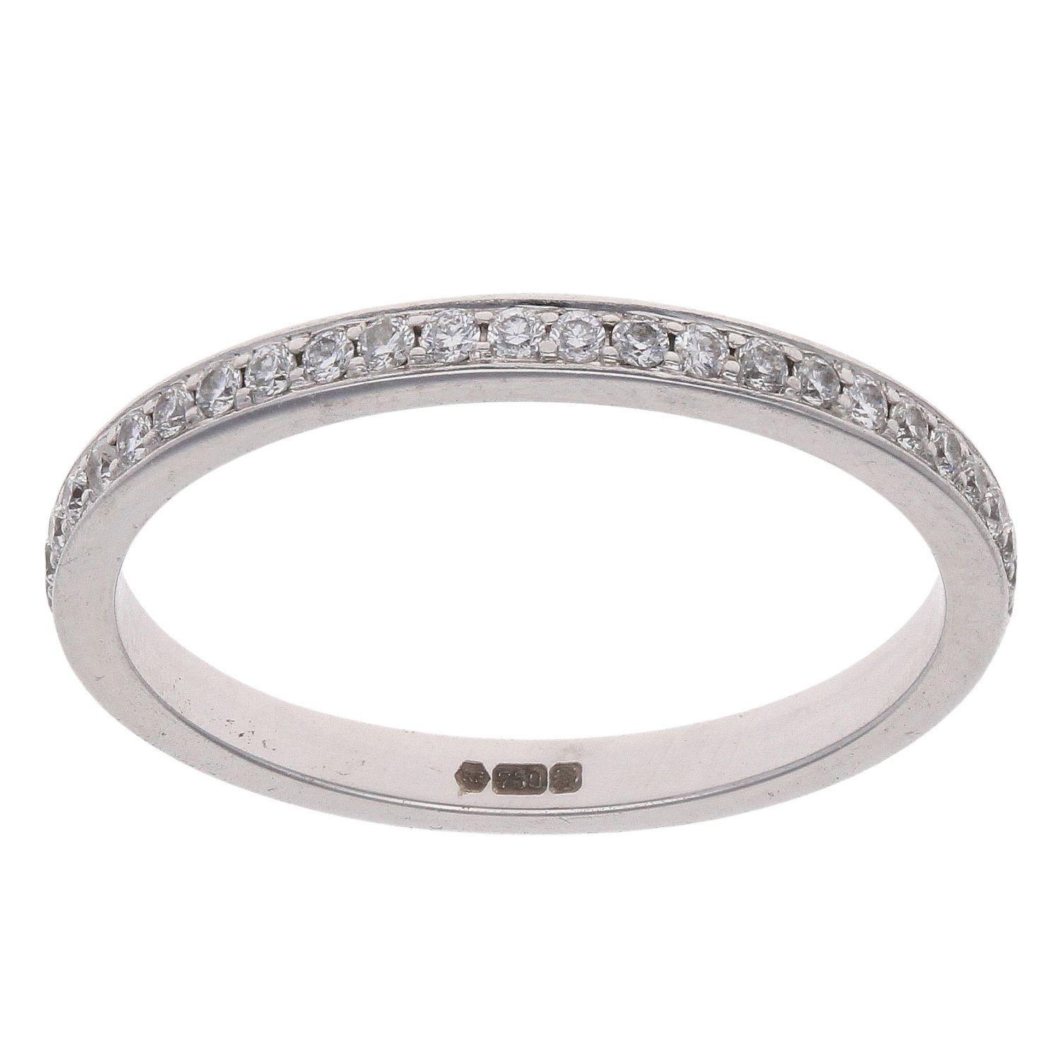 18ct White Gold 0.31ct Brilliant Cut Diamond Full Eternity Ring RAMS677351861010 | Ramsdens ...