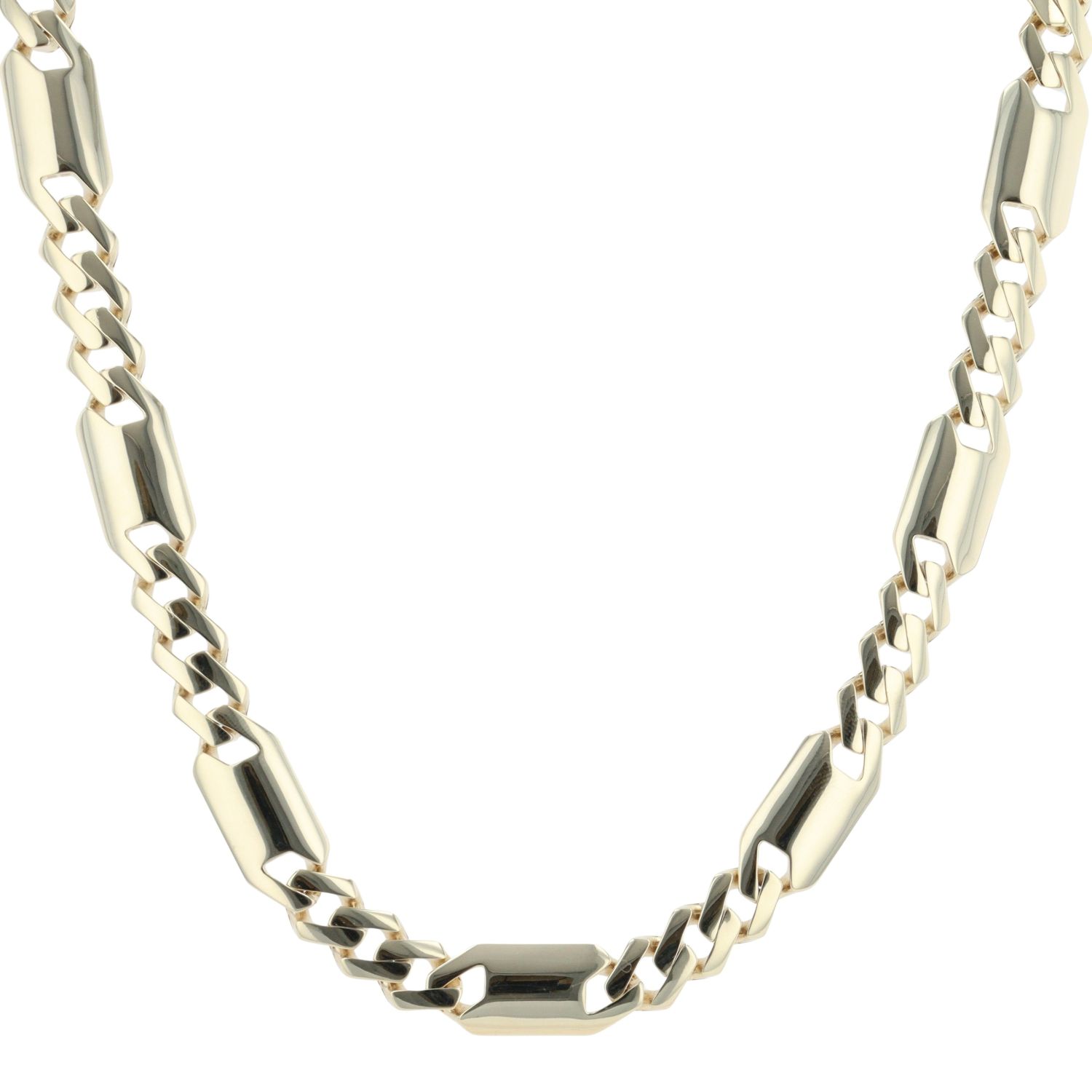 14ct Yellow Gold Monaco Shade Plain Chain 18" RAMS3830003322 | Ramsdens ...