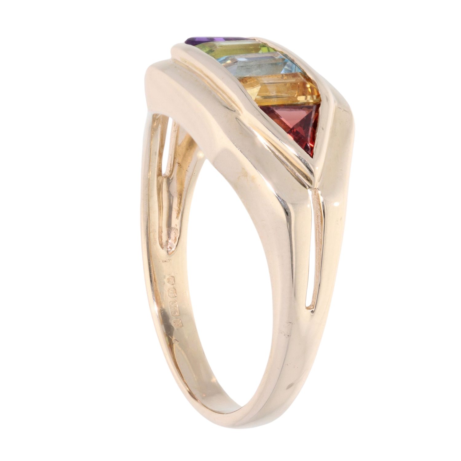 9ct Yellow Gold Multi Gemstone Ring RAMS660291599023 | Ramsdens Jewellery