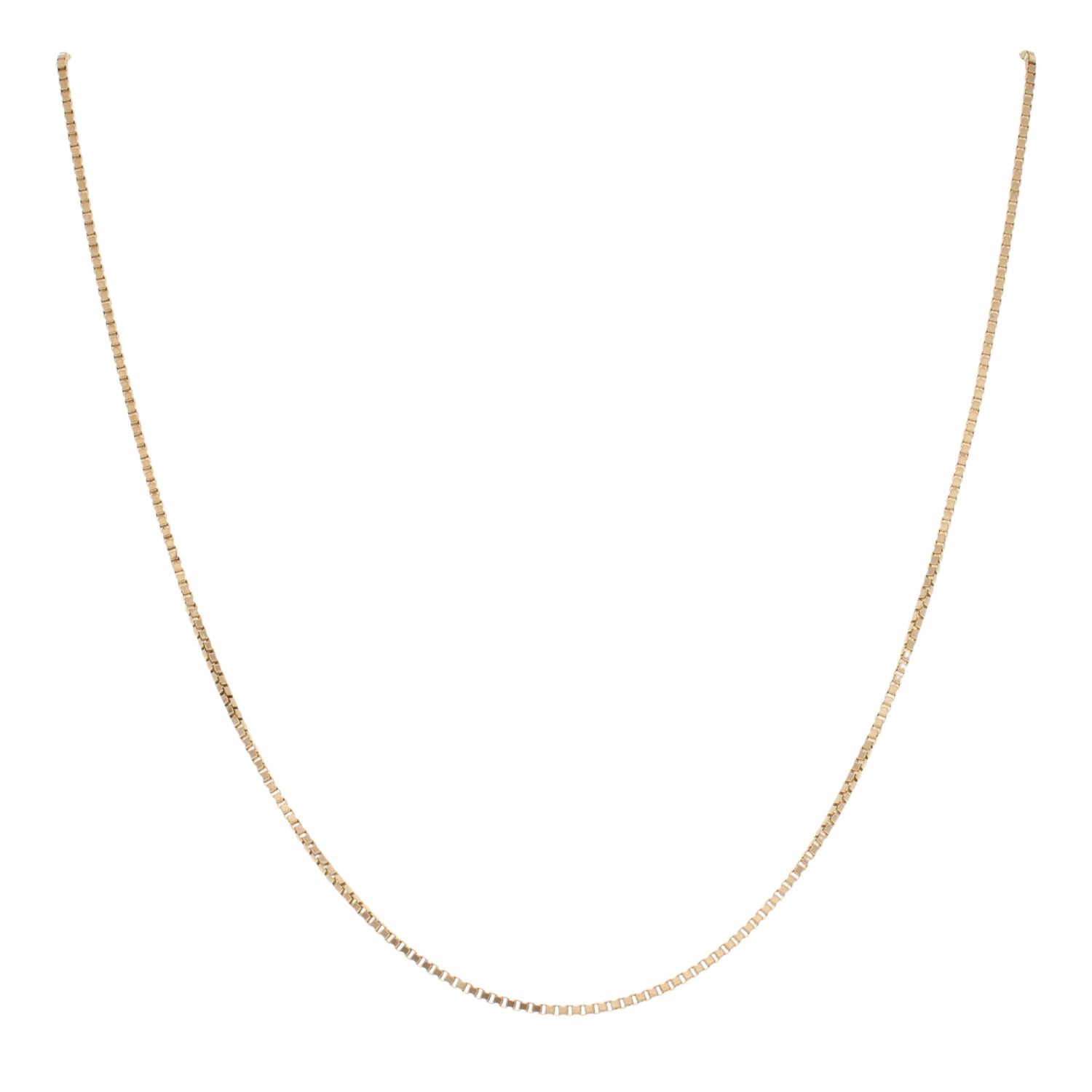9ct Yellow Gold Box Chain 18" RAMS752285932004 | Ramsdens Jewellery