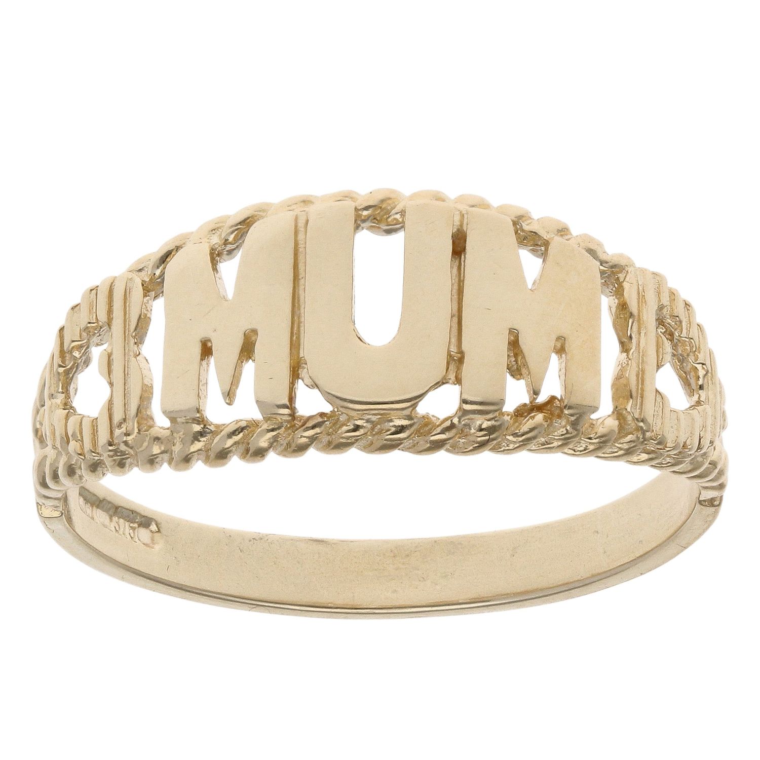 9ct Yellow Gold Mum Heart Ring RAMS767366308026 | Ramsdens Jewellery