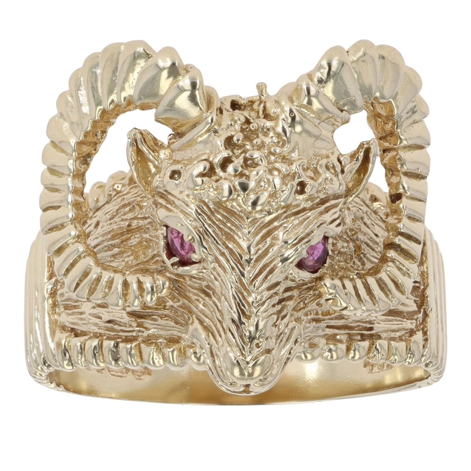 9ct Yellow Gold Ruby Ram Ring RAMS122363612008 | Ramsdens Jewellery