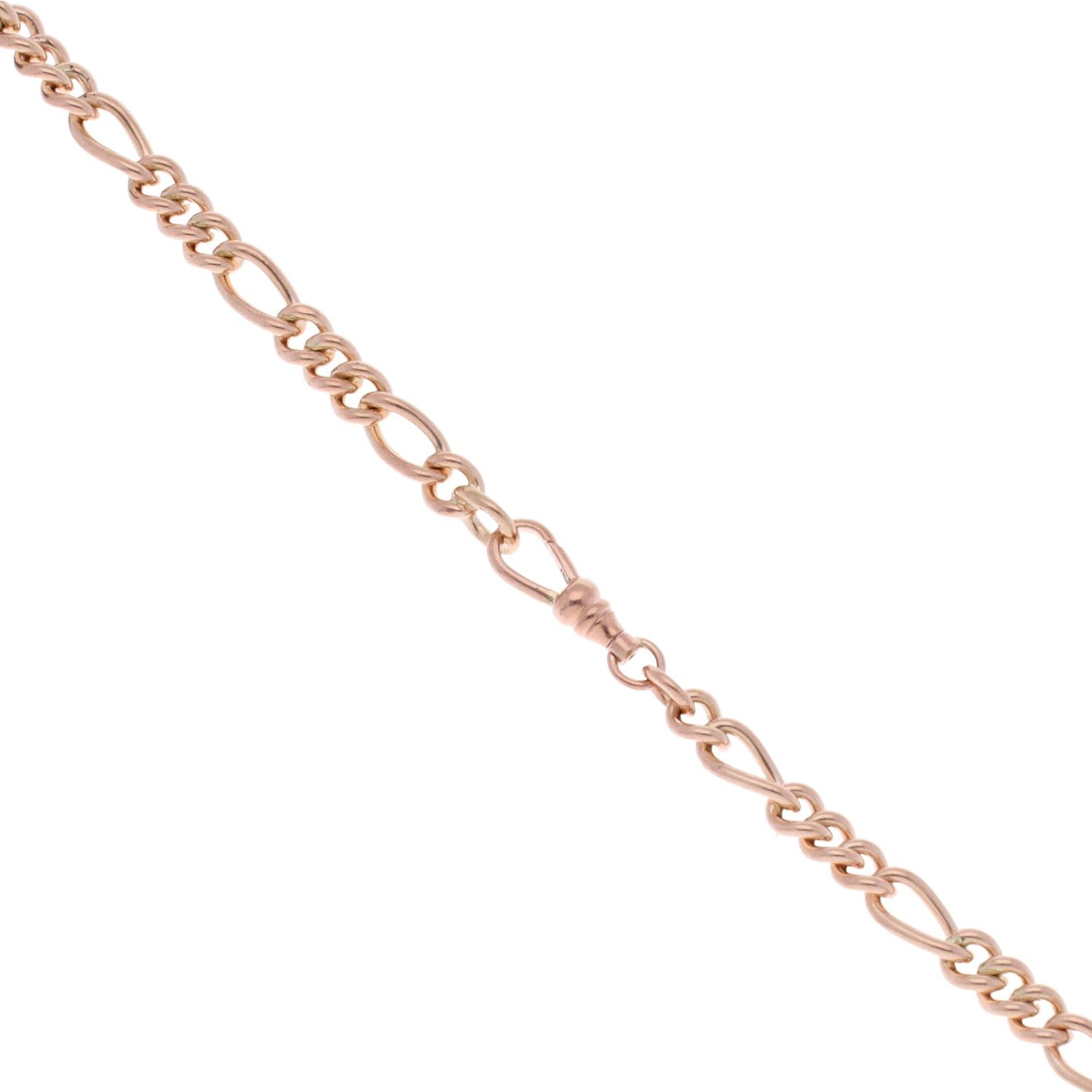 9ct Rose Gold Albert T-Bar Chain 16" | Ramsdens Jewellery