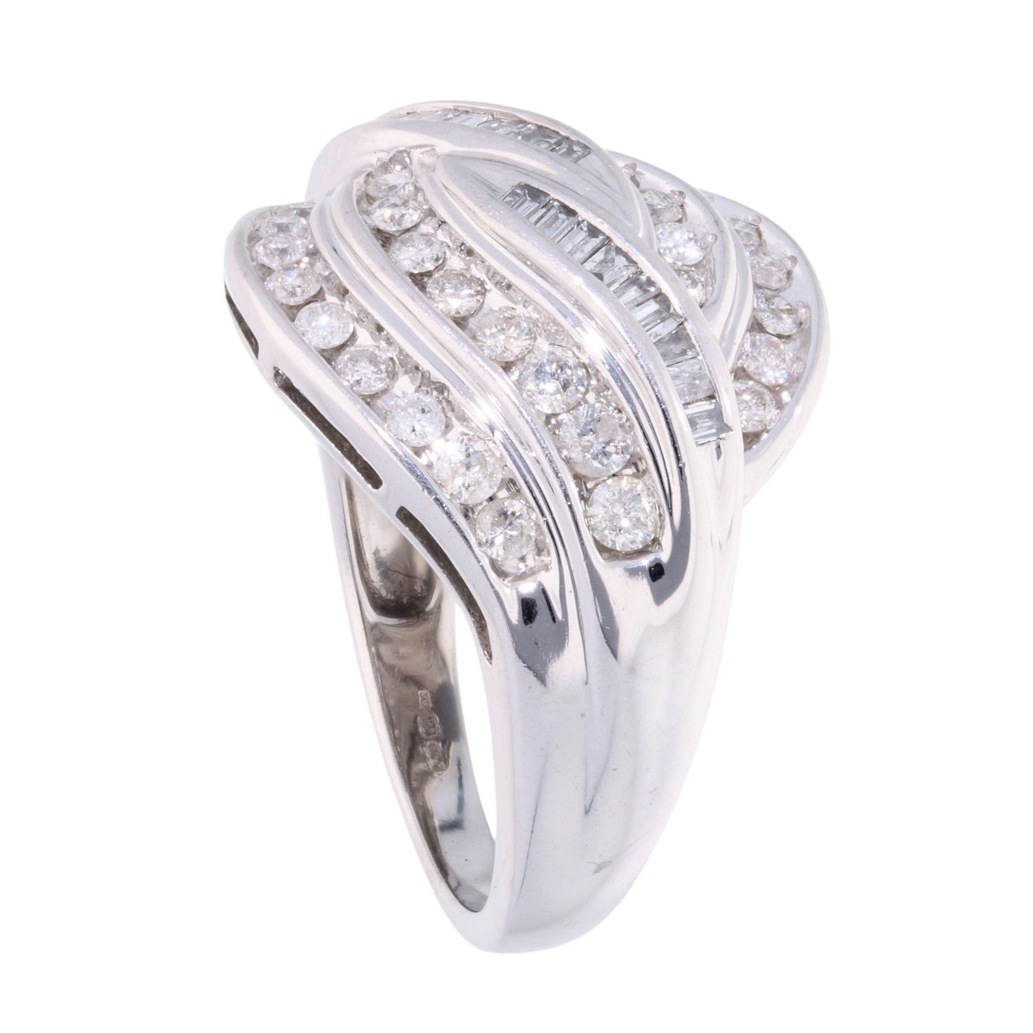9ct White Gold Fancy 1.00ct Diamond Ring | Ramsdens Jewellery