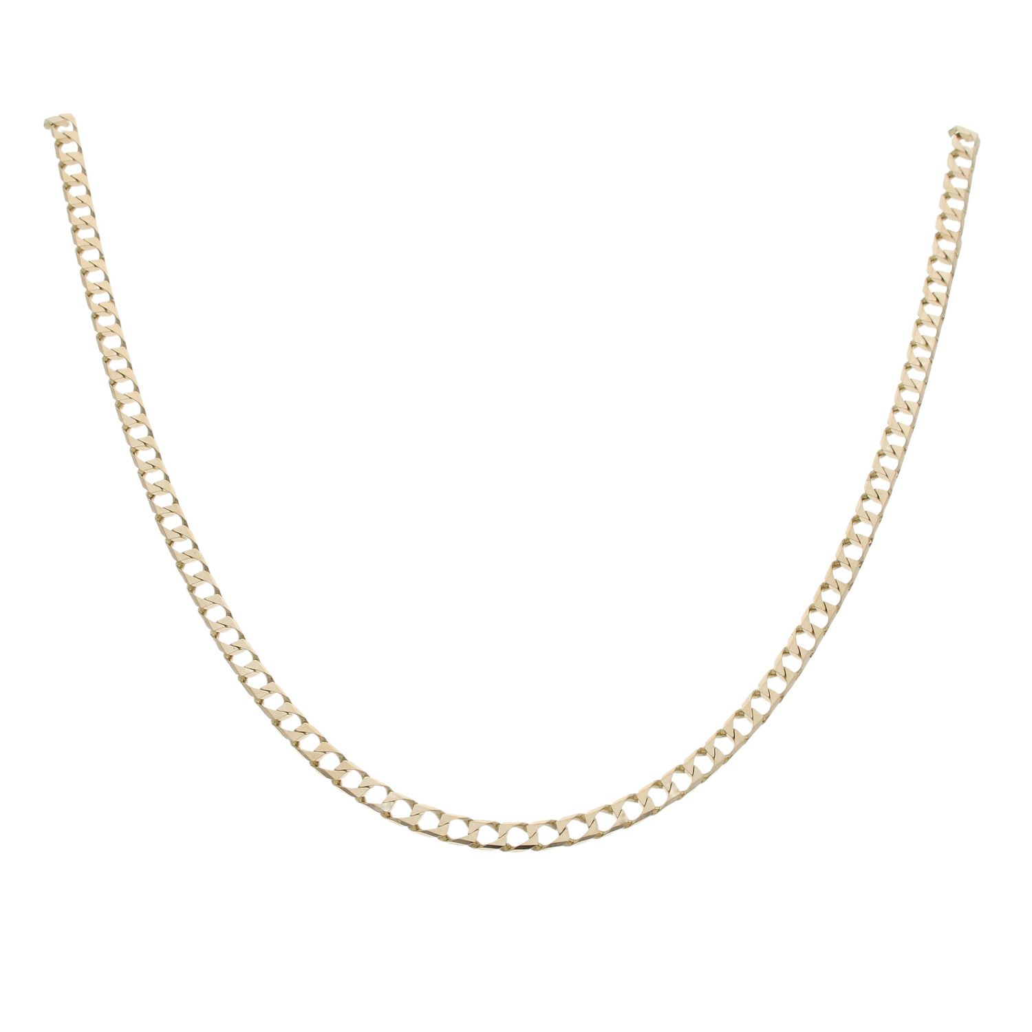 9ct Yellow Gold Square Curb Chain 18" RAMS807343061002 | Ramsdens Jewellery