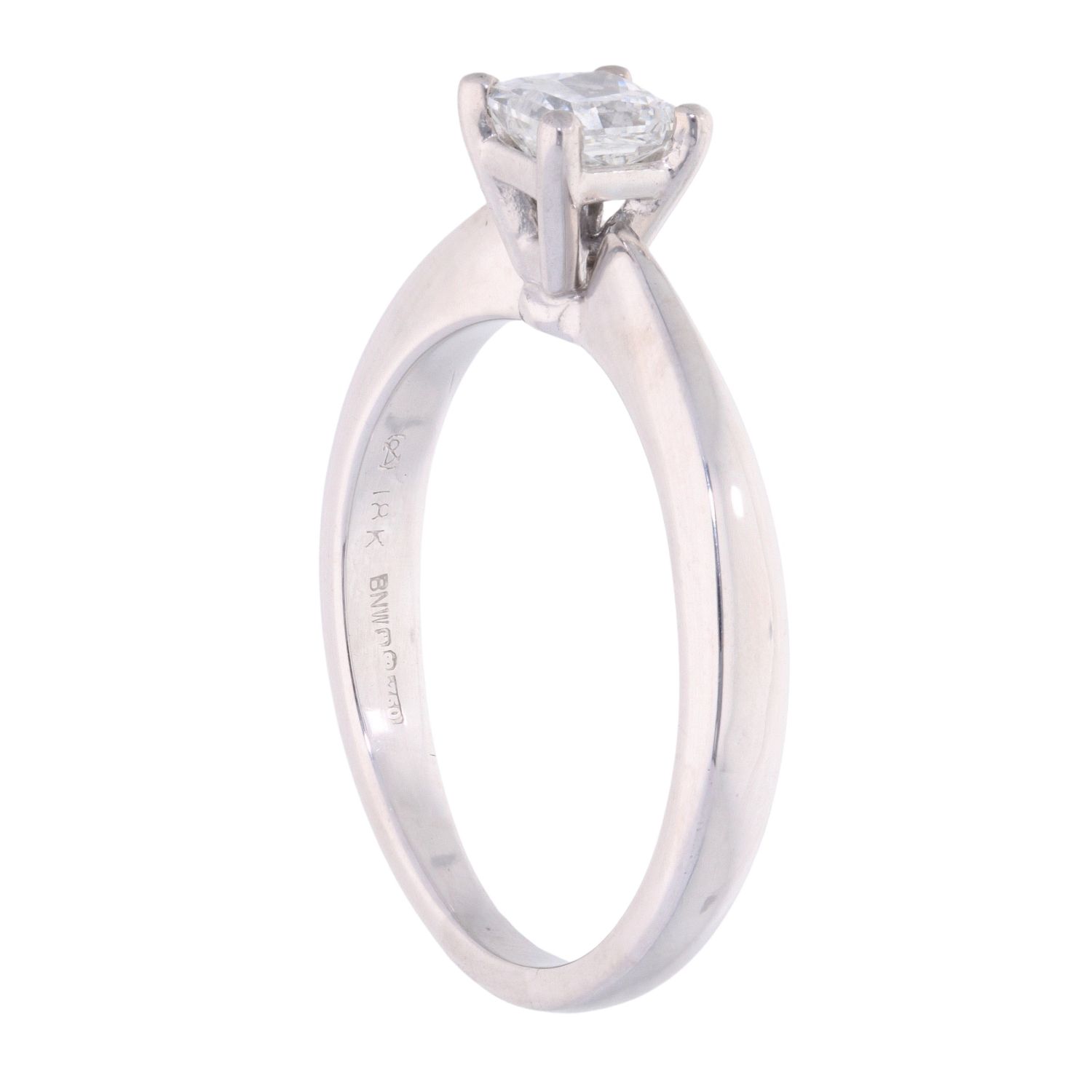 18ct White Gold 0.51ct Diamond Solitaire Ring RAMS772285876012 | Ramsdens Jewellery