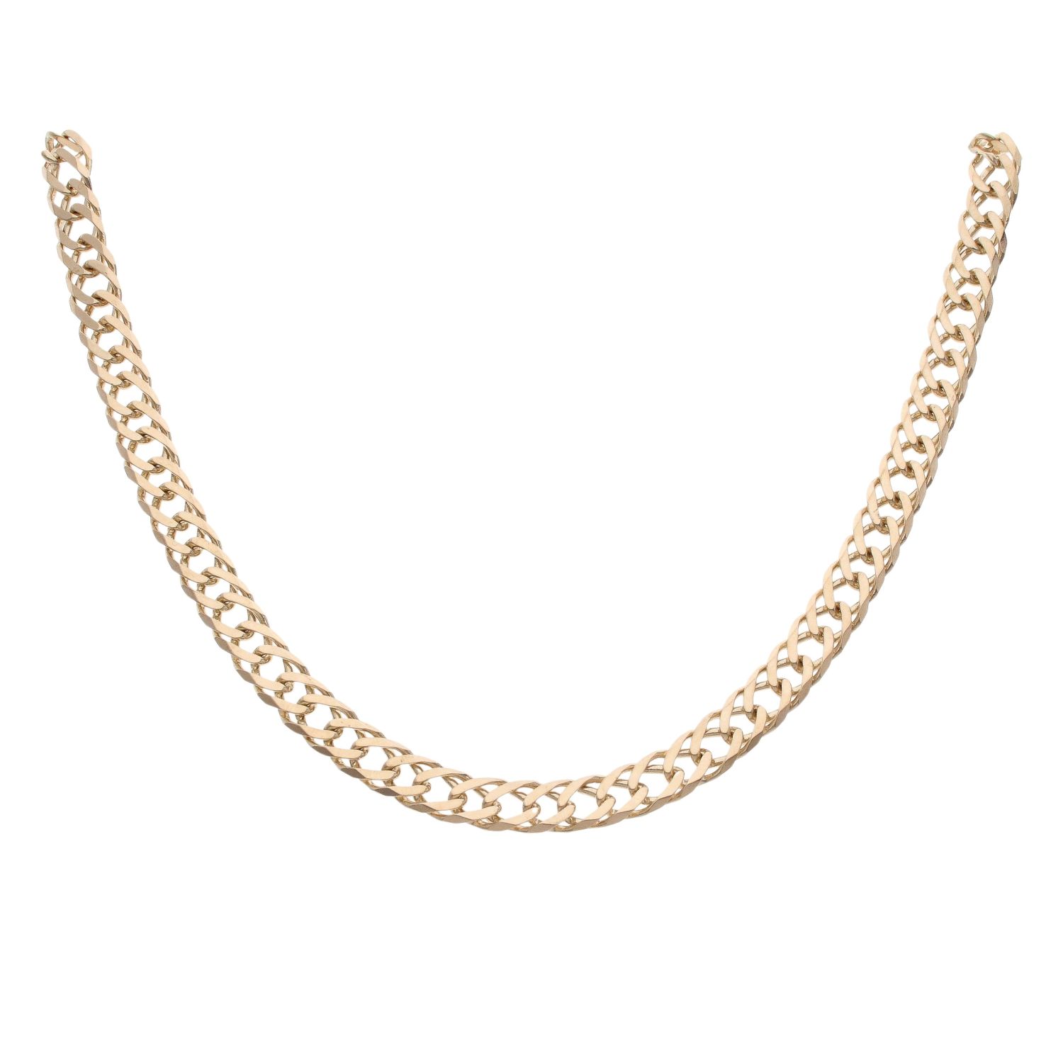 9ct Yellow Gold Double Curb Chain 18" RAMS659346585001 | Ramsdens Jewellery